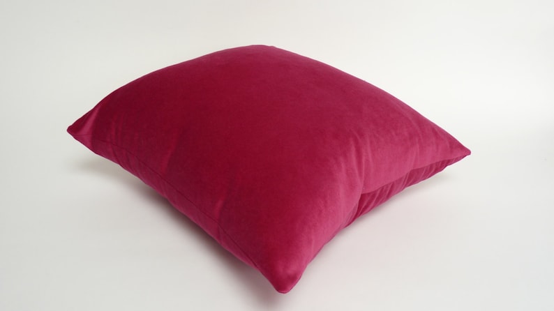 Raspberry Velvet Pillow Case // Raspberry Pink Velvet Cushion ...