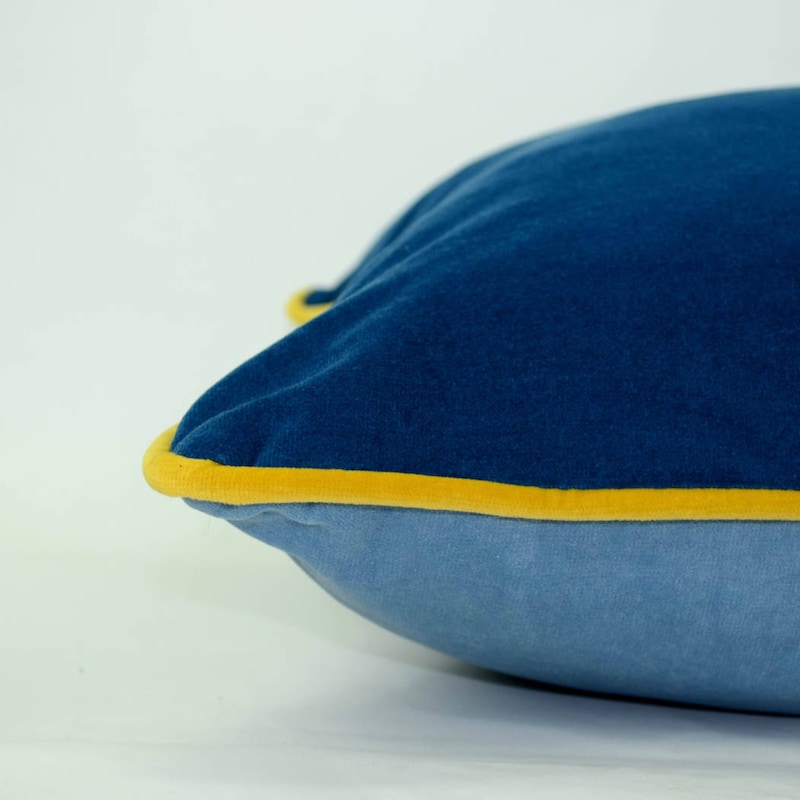 Blue Yellow Pillow - Etsy