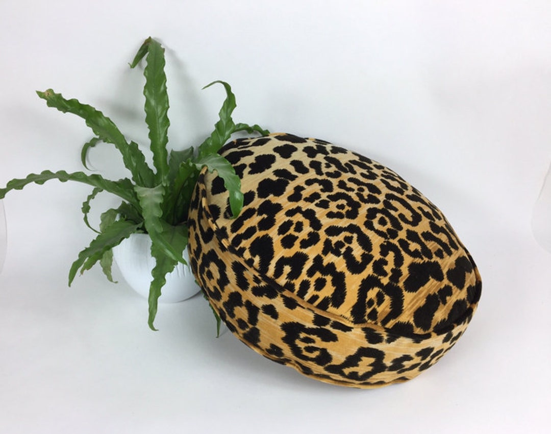 Leopard Round Pillow // Round Velvet Pillow // Round Box Pillow ...