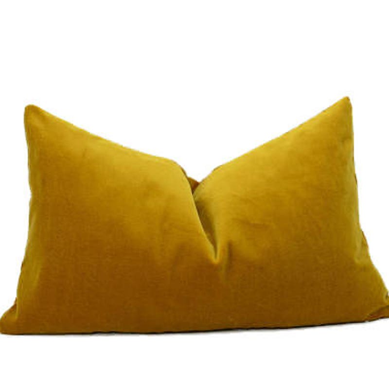 Mustard Velvet Pillow - Etsy