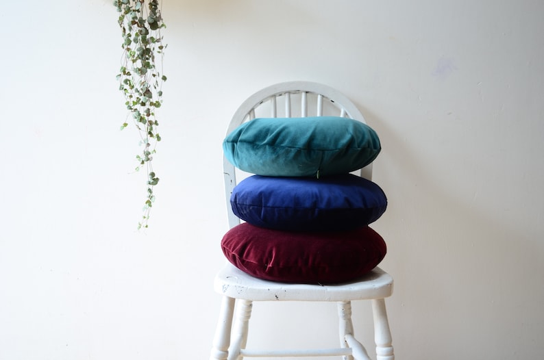 Round Velvet Cushion // Round Velvet Pillow // Round Pillow // - Etsy