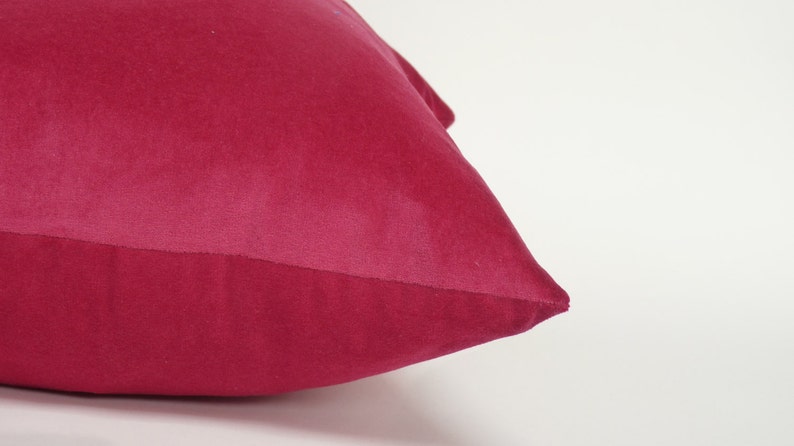 Raspberry Velvet Pillow Case // Raspberry Pink Velvet Cushion ...