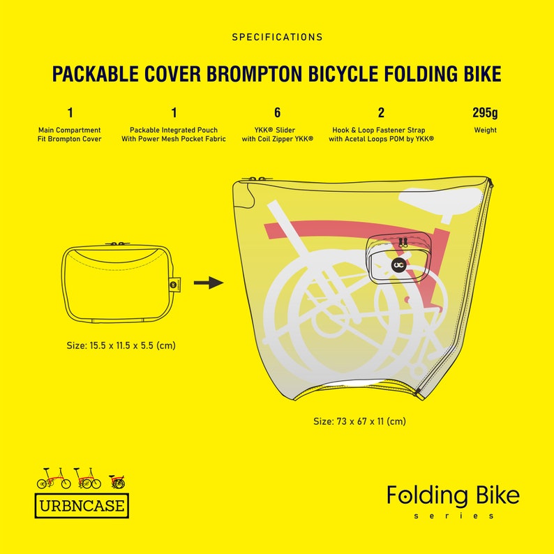 Cover Pouch Packable Folding Bike Fit Brompton Bicycle - Etsy