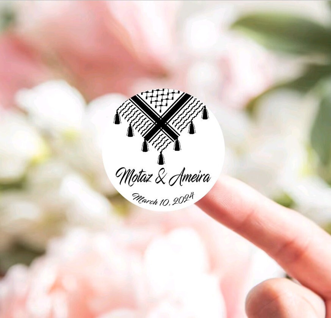 Palestine Wedding Sticker Favors - Islamic Muslim Shower or Engagement ...