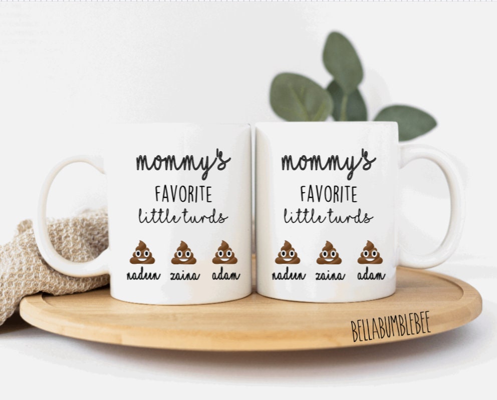Personalized Mommy's Favorite Little Turds / Mom Gift / Poop Emoji ...