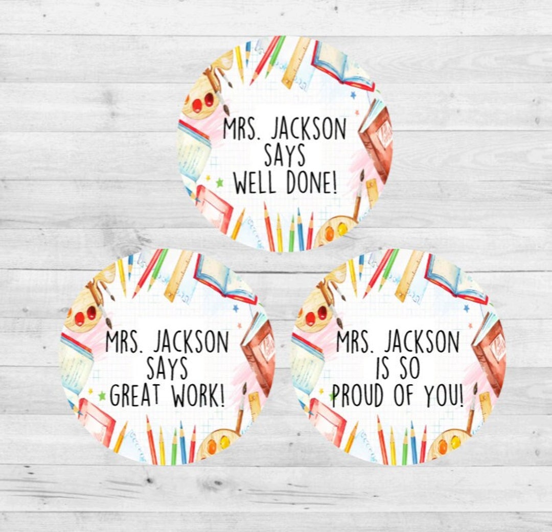 Custom Teacher Stickers - Personalized Grading Sticker - Reward ...