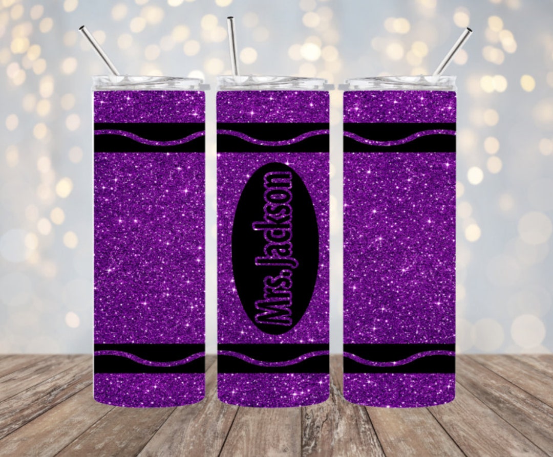 Purple Teacher Crayola Tumbler - School Supplies - Gift for Teacher ...