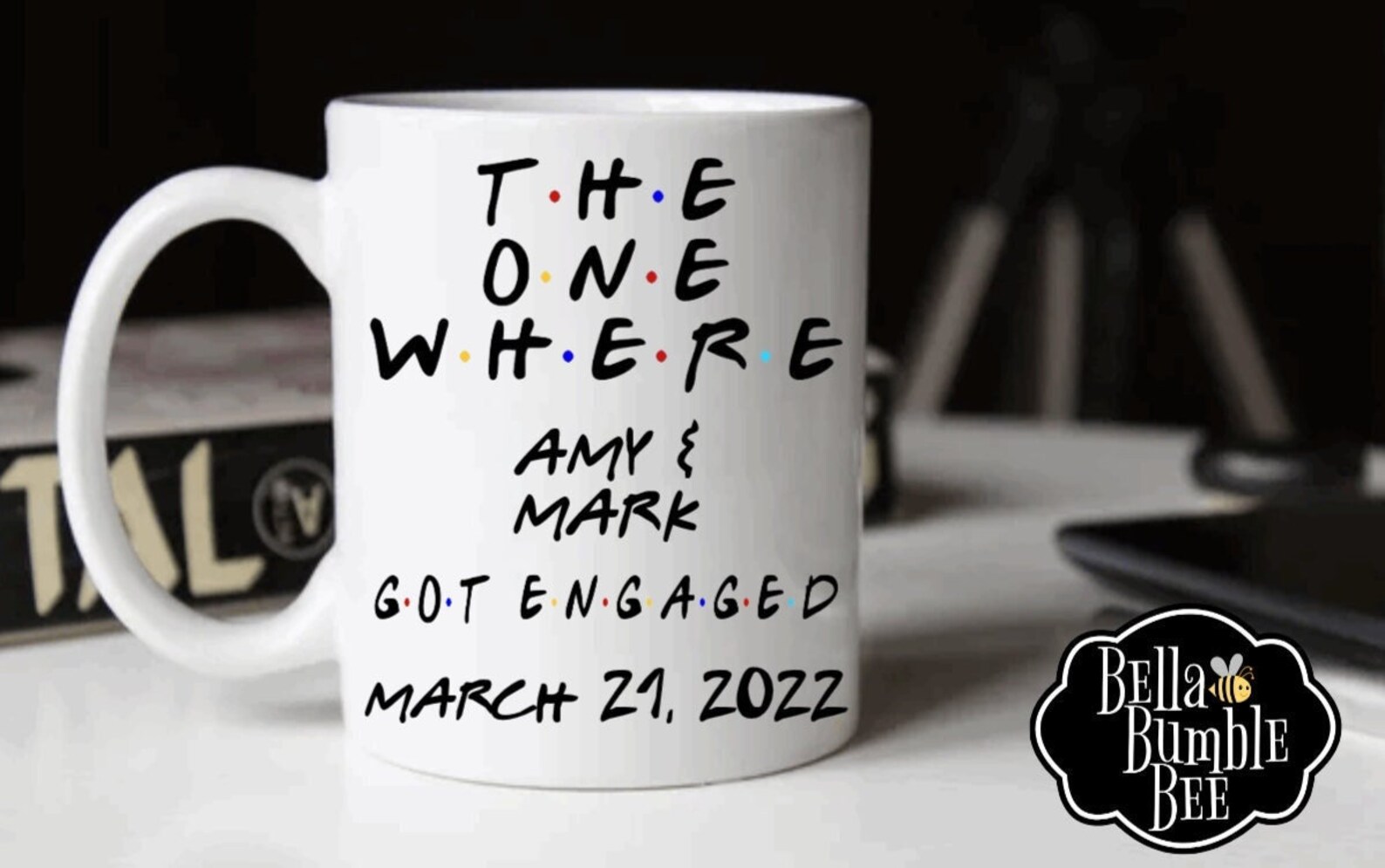 Custom Engagement Cup / the One Where They Got Engaged / Friends ...
