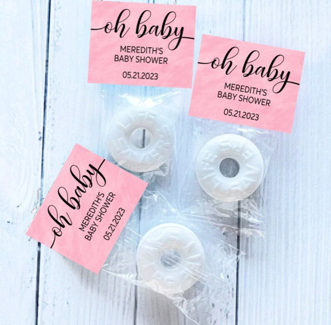 Oh Baby Pink Lifesaver Favors for Party - Custom Favor Baby Shower ...