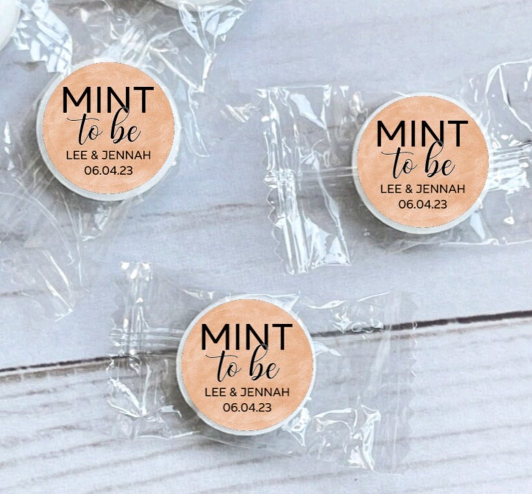 Mint to Be Lifesavers - Watercolor Engagement or Wedding Favor Tags ...