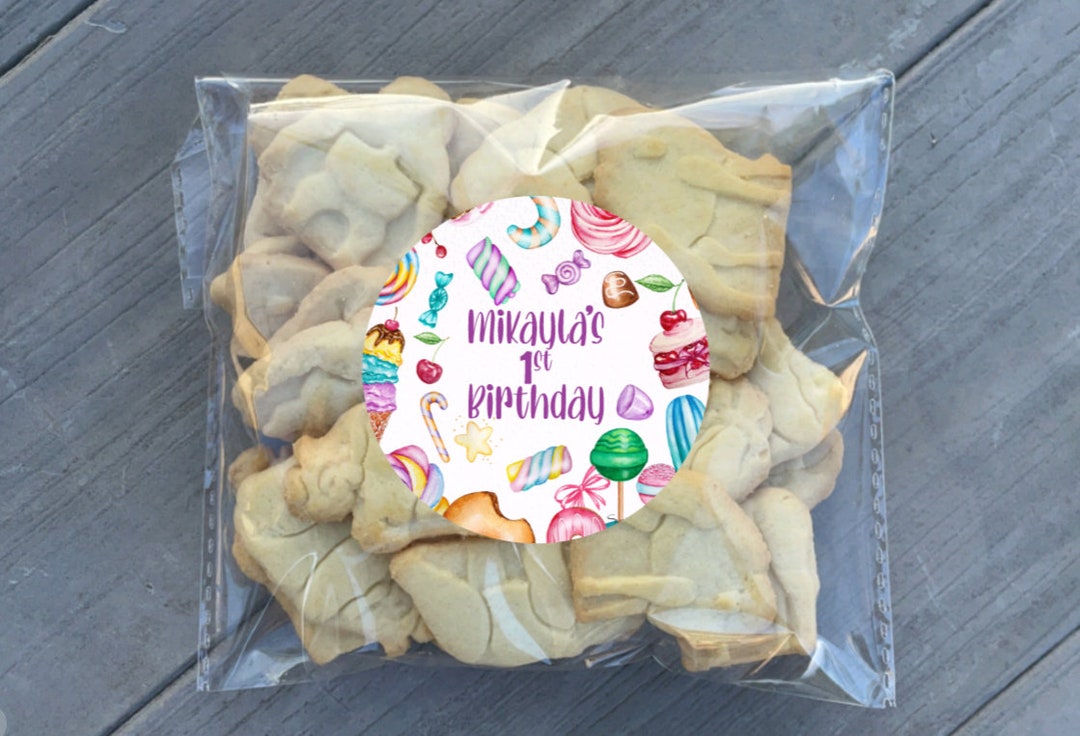 Ice Cream Candy Birthday Personalized Party Stickers - Custom Sweet ...