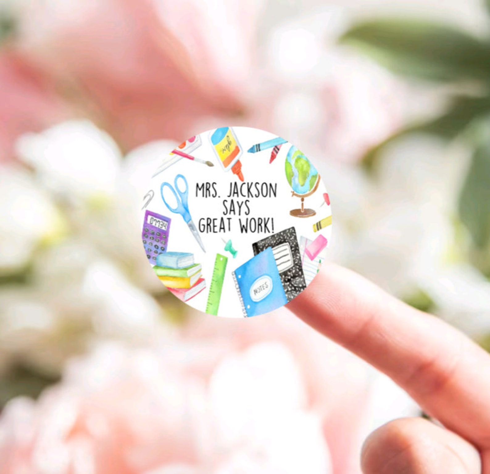 Well Done Custom Teacher Stickers Personalized Grading Sticker Reward ...