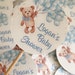 Blue Teddy Bear - Personalized Baby Shower Cupcake Topper on Toothpicks ...
