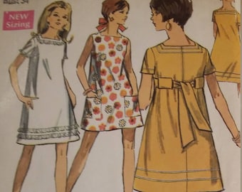 Vintage Simplicity 7683 Sewing Pattern Size 13/14 One-piece Dress in Two Lengths - Etsy