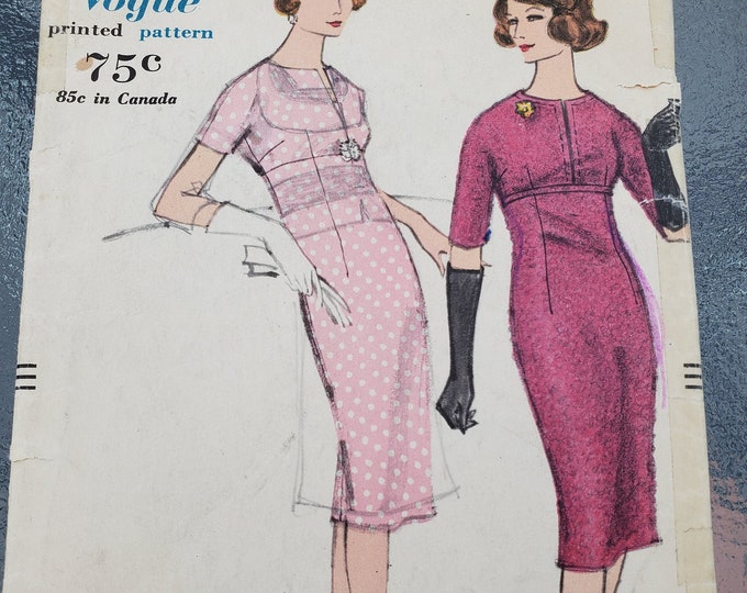 RARE Vogue 9652 Sewing Pattern 50 Fashions One- Piece Dress Size 13 ...