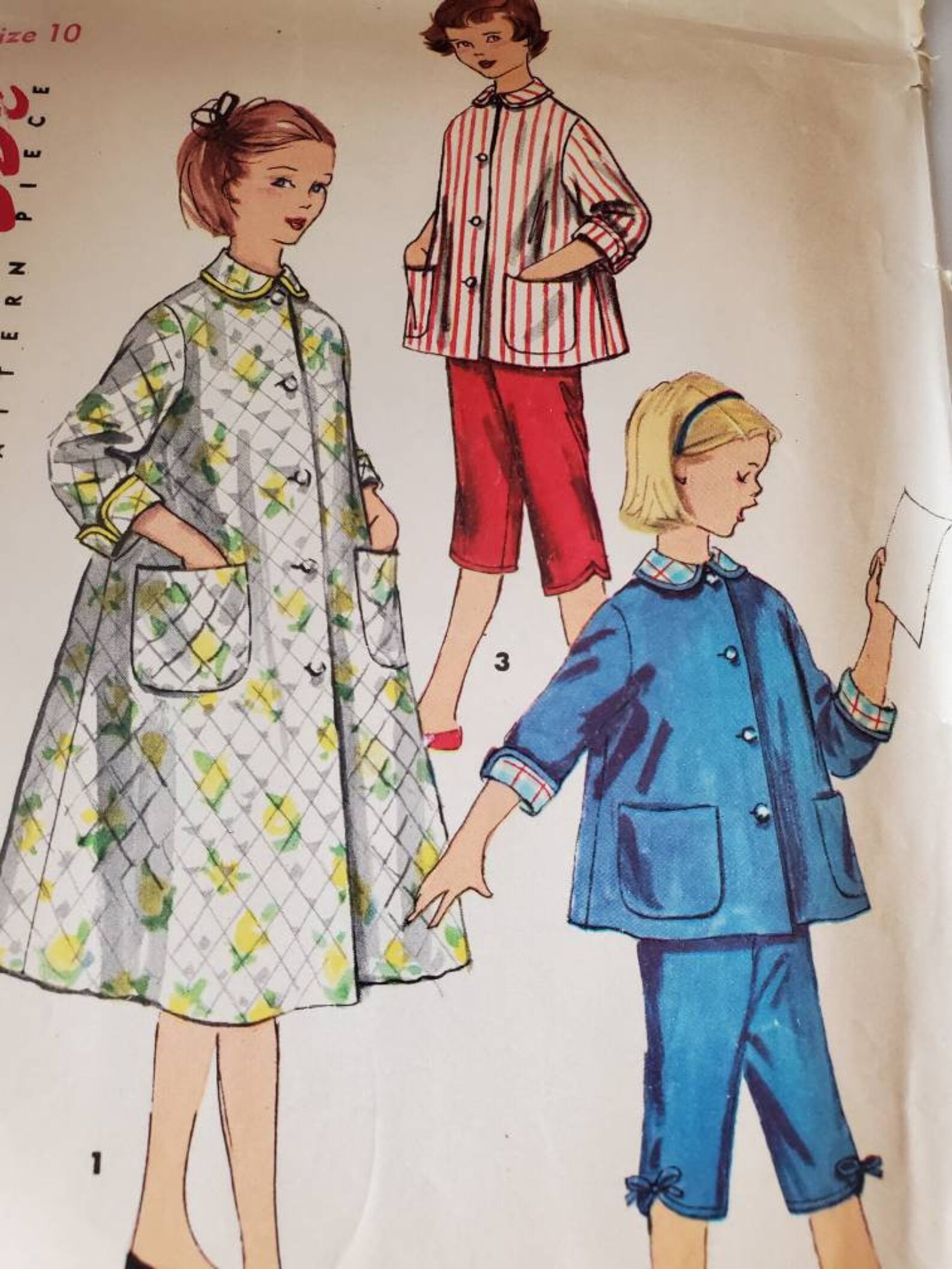 Simplicity 1441 sewing pattern Size 10 1960s pajamas and | Etsy