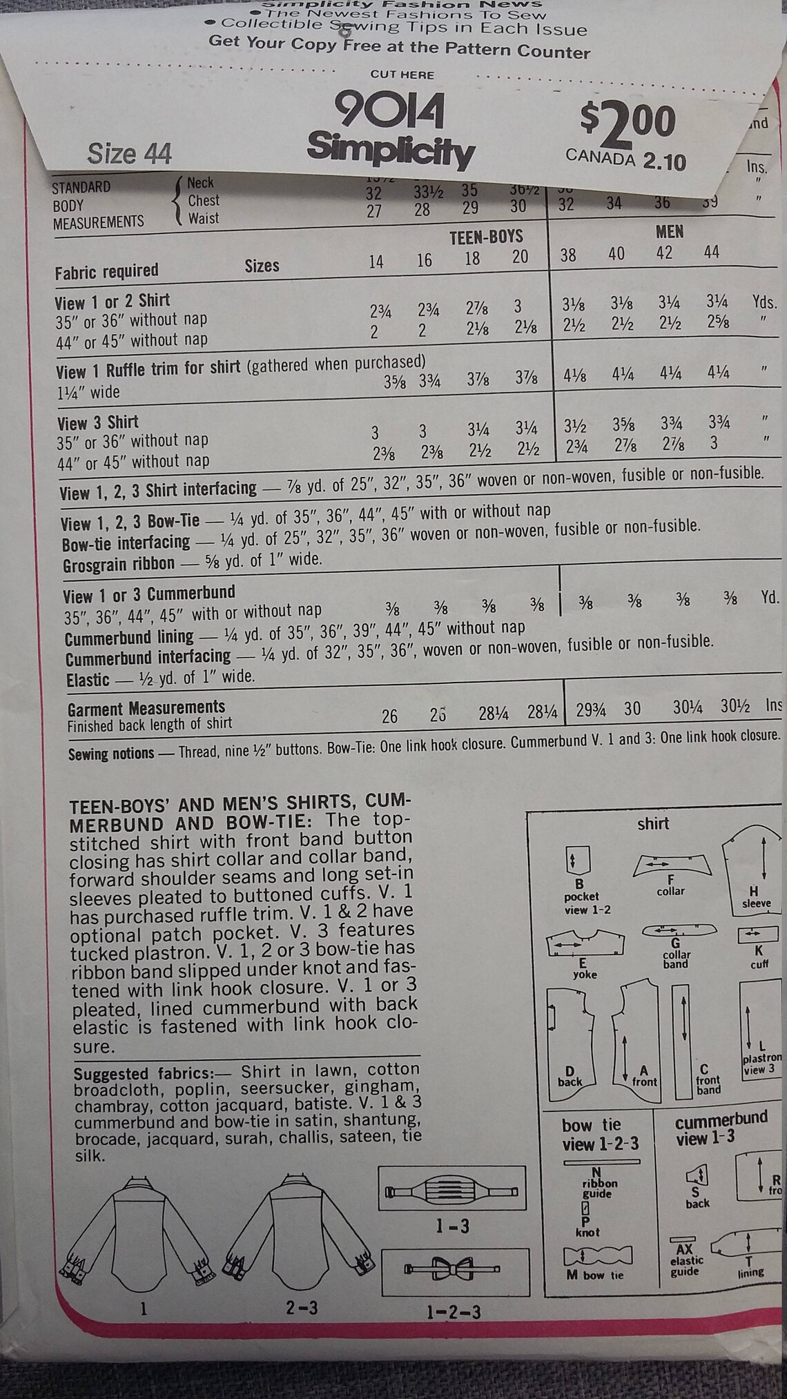 UNCUT and FF Pattern Pieces Vintage Simplicity 9014 Sewing - Etsy