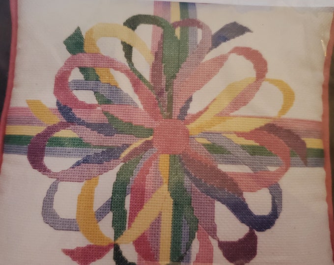 Alice Peterson Ribbon Pillow Package Number 2044 Cross Stitch Kit With ...