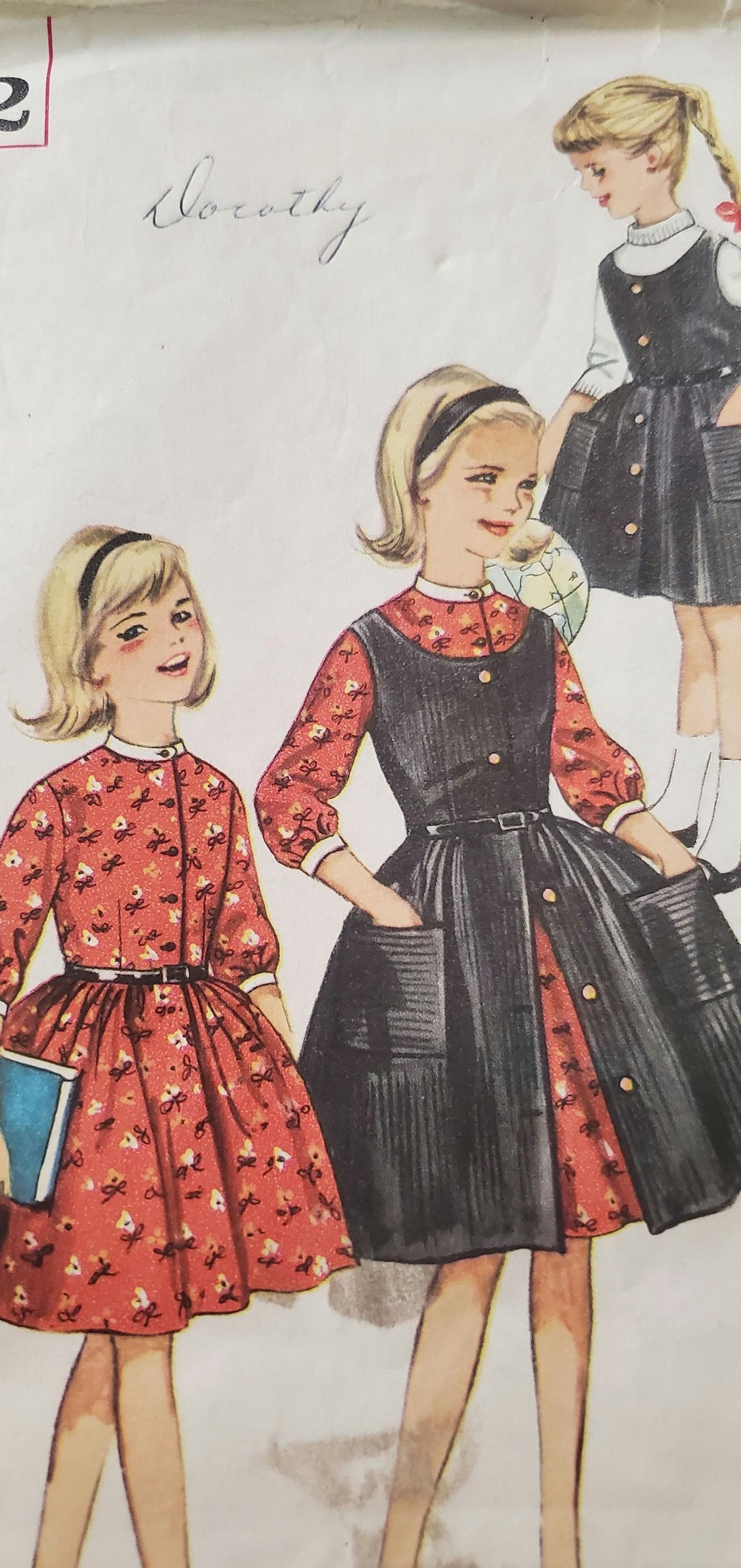 UNCUT and FF Pattern Pieces Vintage Simplicity 4122 Sewing Pattern One ...