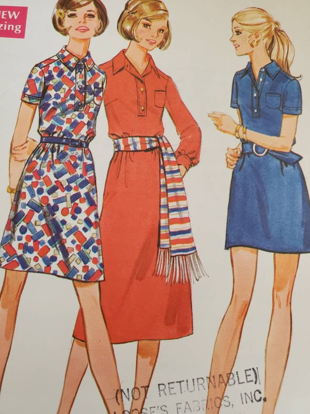 Butterick 5655 Sewing Pattern One Piece Dress Size 10 Uncut and Factory ...