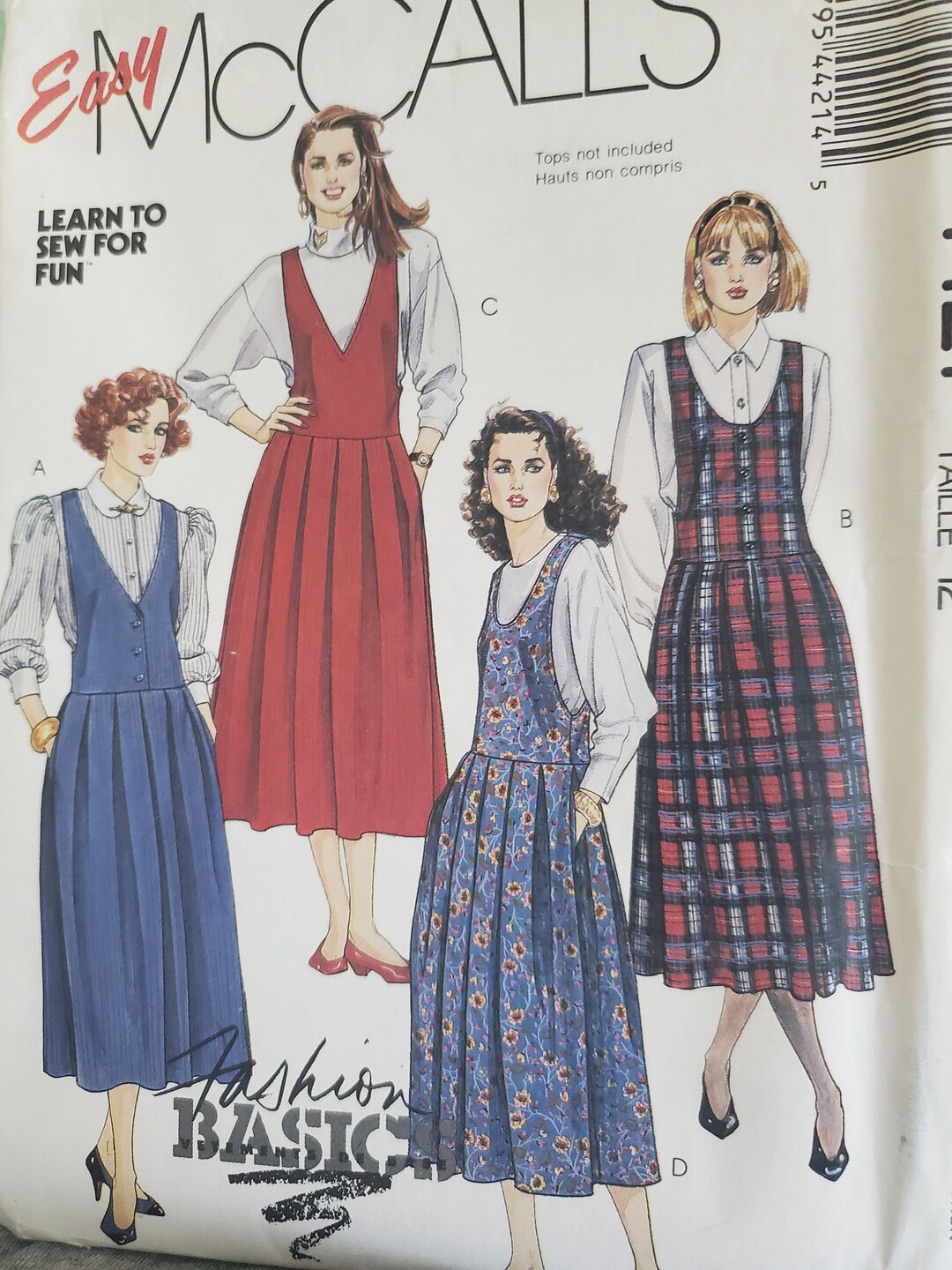 90s Jumpers Mccalls 4421 Sewing Pattern Size 12 UNCUT and FF Pattern ...