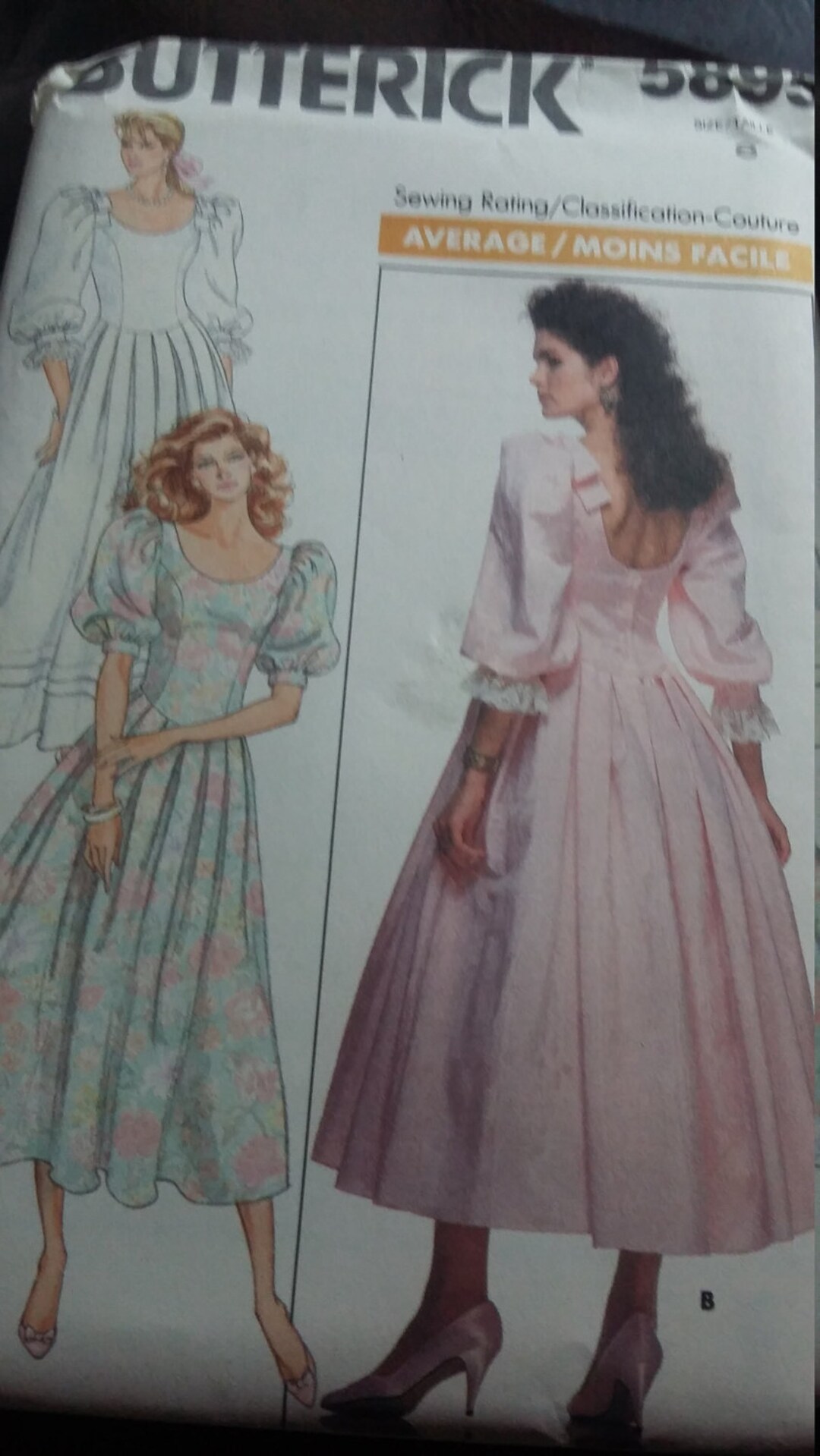 UNCUT and FF Pattern Pieces Vintage Butterick 5895 Sewing Pattern Size ...
