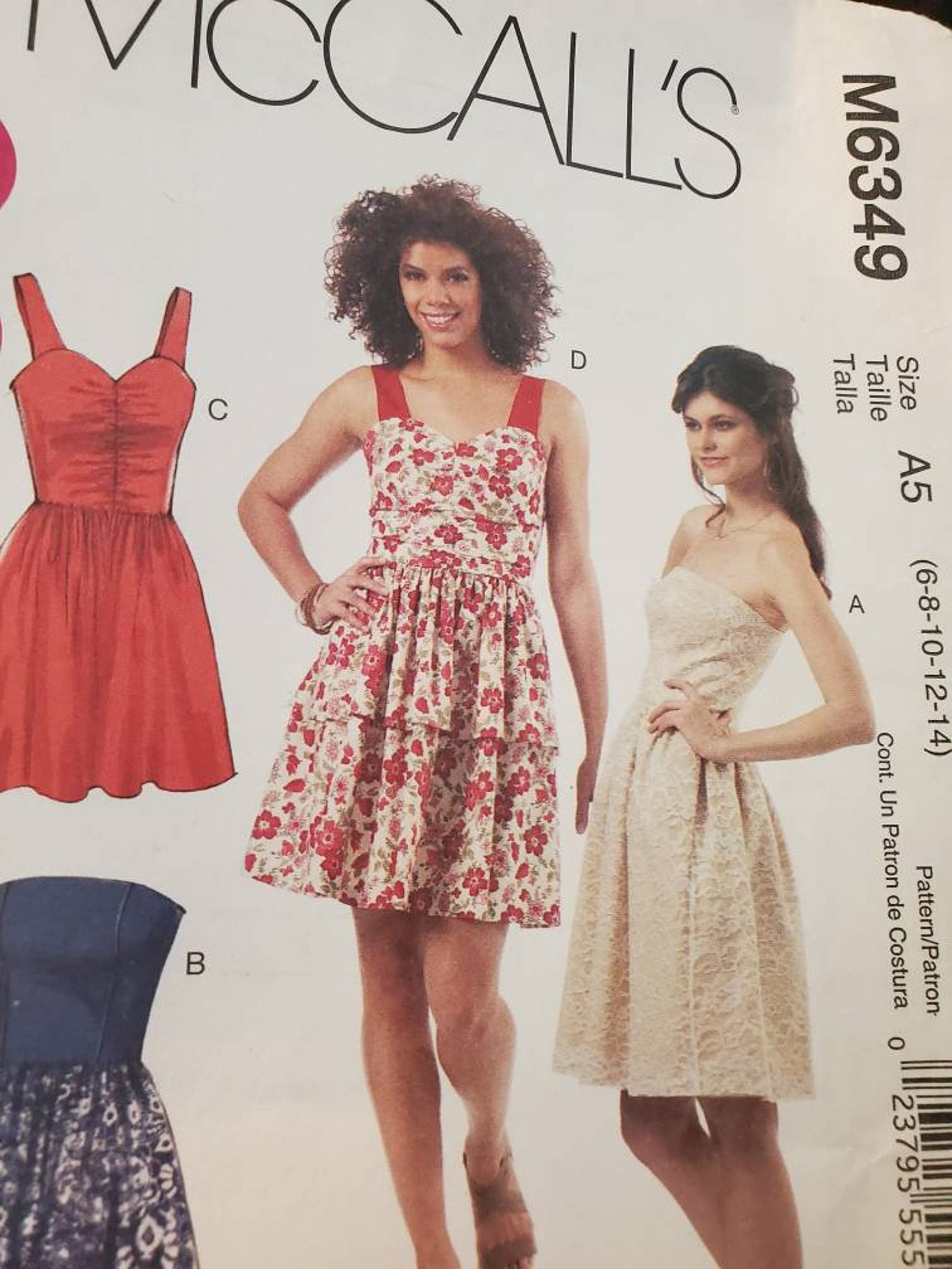 UNCUT and FF Pattern Pieces Sewing Pattern Mccalls 6349 Sizes - Etsy