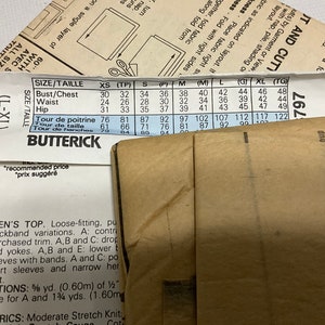 UNCUT and FF Pattern Pieces Vintage Butterick 6797 Sewing Pattern Sizes ...