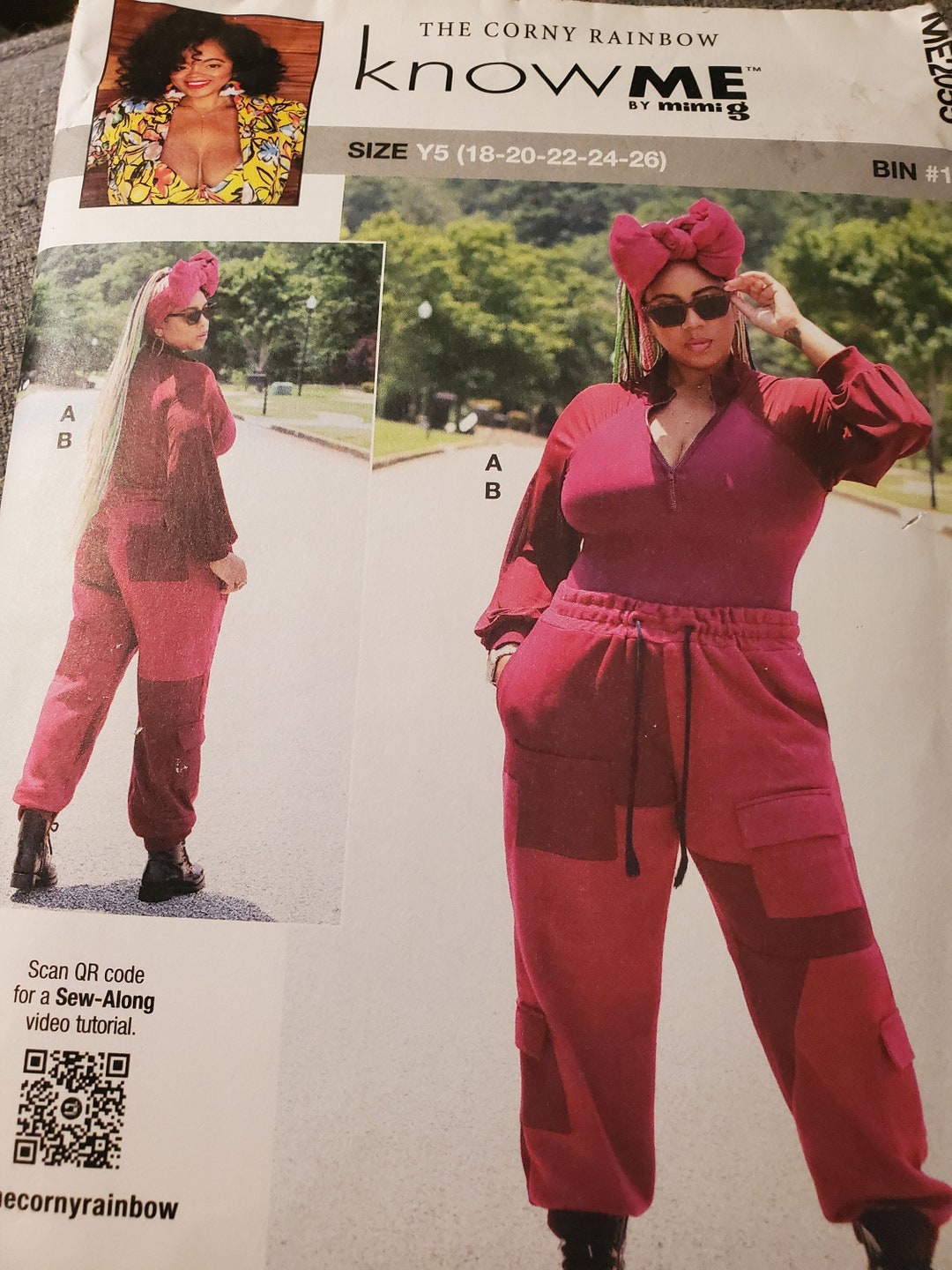 Know Me by Mimi G ME2055 Sewing Pattern the Corny Rainbow Sizes 18-20 ...