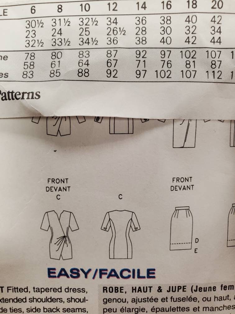 Vogue Very Easy 8978 Sewing Pattern Sizes 14-16-18 Dress Top - Etsy