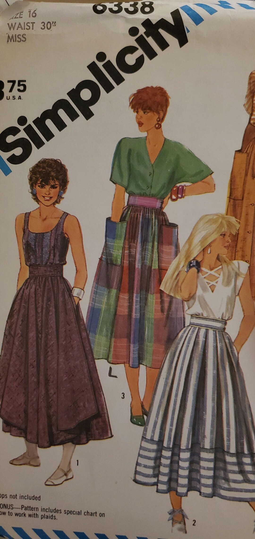 Simplicity 6338 Sewing Pattern Size 16 Skirt Options Uncut AND FF ...