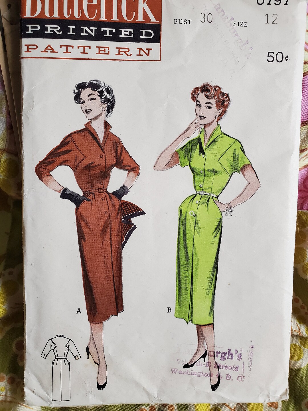 RARE Butterick 6797 Sewing Pattern Size 12 Slim Spectator Saddle ...