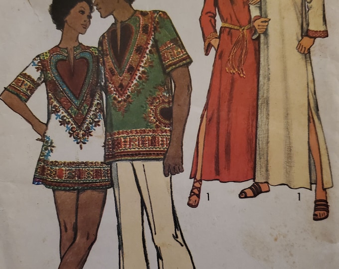 Vintage Simplicity 5043 Sewing Pattern the Dashiki: Misses' Dress in 2 ...
