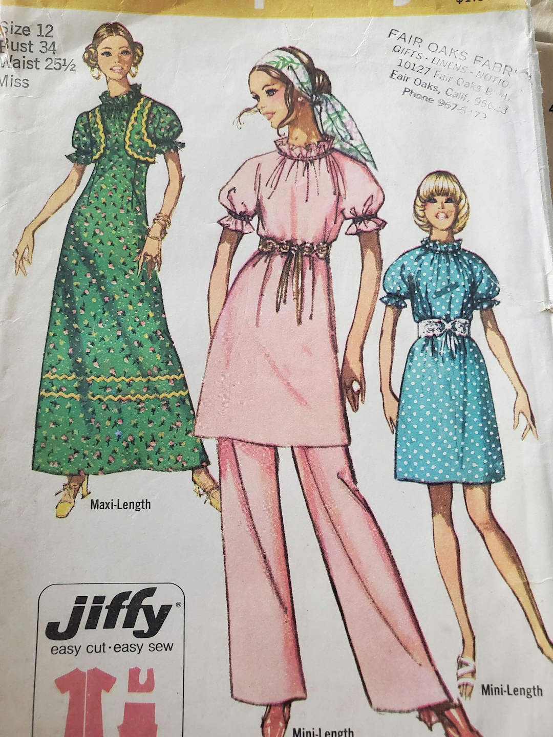 Simplicity 9154 Sewing Pattern Jiffy Dress in 2 Lengths, Pants and ...