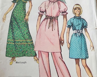 RARE Simplicity 9072 Sewing Pattern Jiffy Dress Sixties Size 16 - Etsy