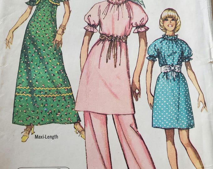 RARE Simplicity 9072 Sewing Pattern Jiffy Dress Sixties Size 16 - Etsy