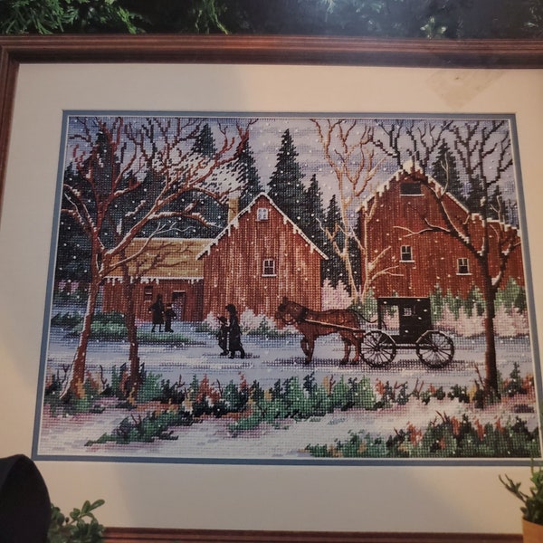 Amish Scene Cross Stitch - Etsy