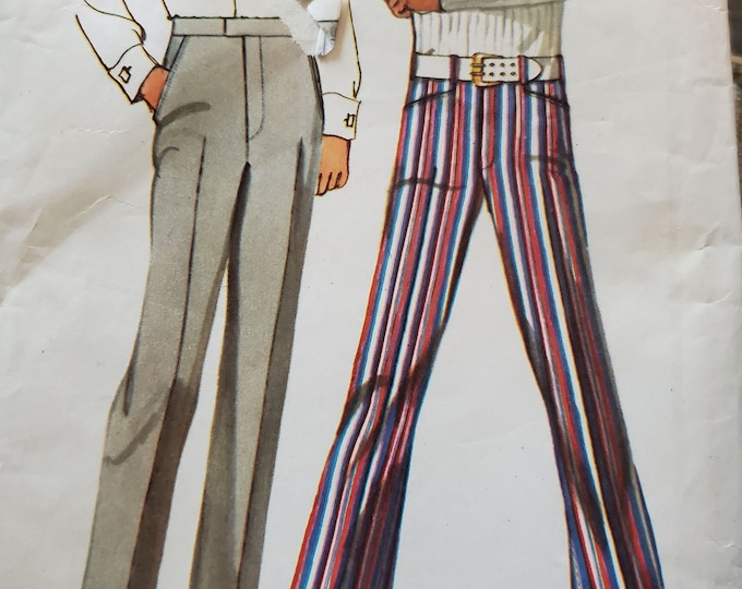 RARE Simplicity 9736 Sewing Pattern Waist 36 Hip 43 Mens Pants. Swanky ...
