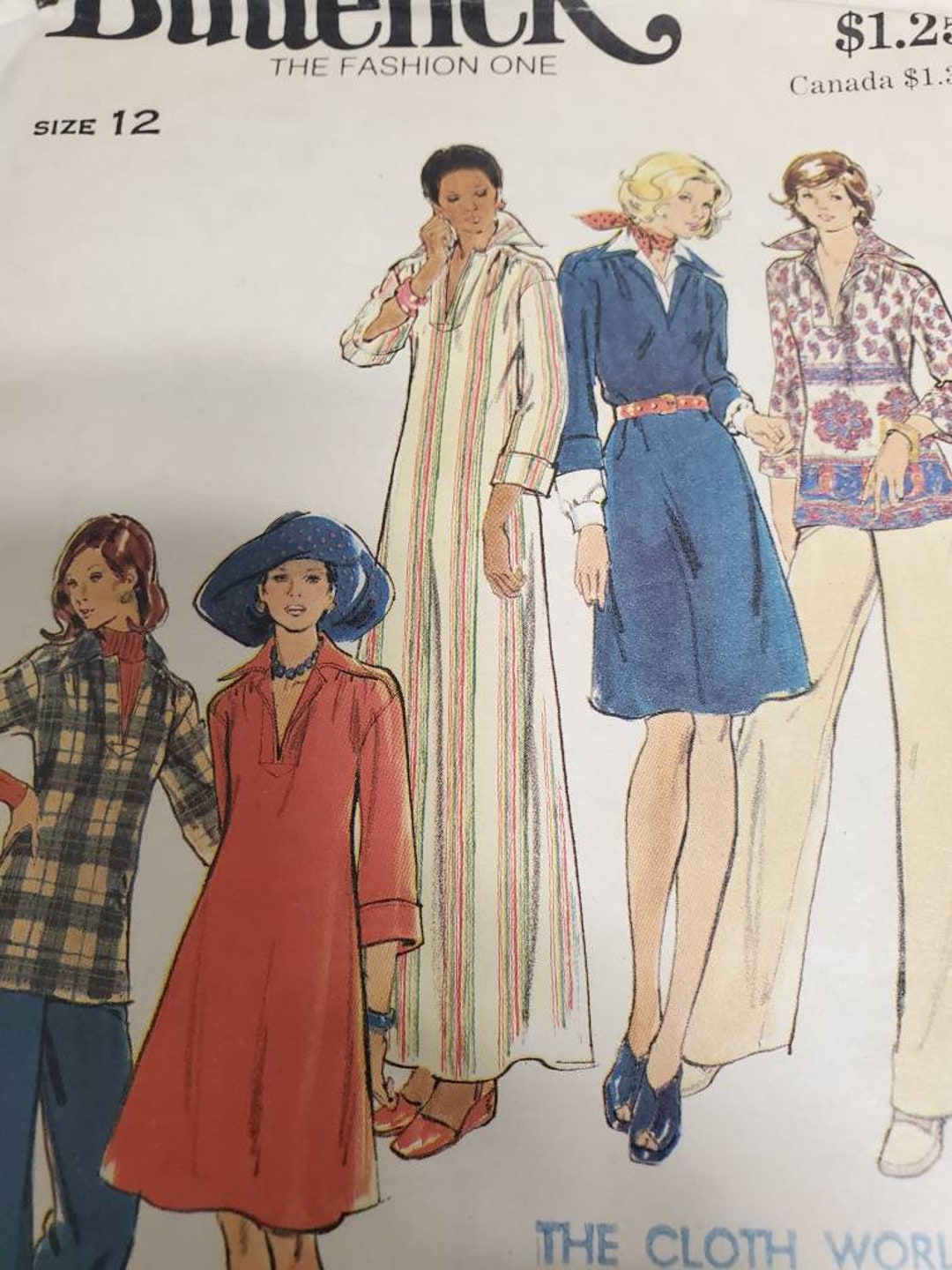 Butterick 3356 Sewing Pattern Size 12 Caftan Cut and UNCUT Pattern ...