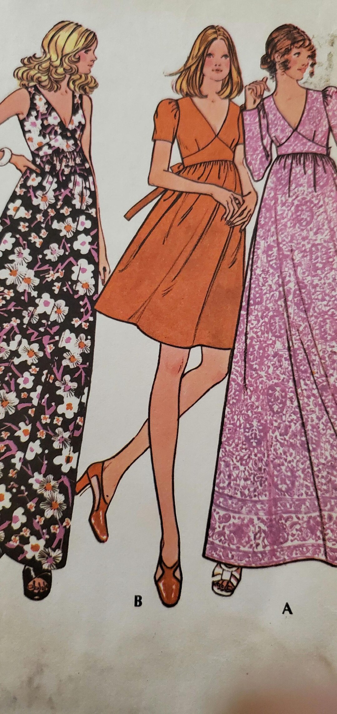 Misses' Dress Maxi High Waisted Dress and Short Dress in Size 14M, 3 ...