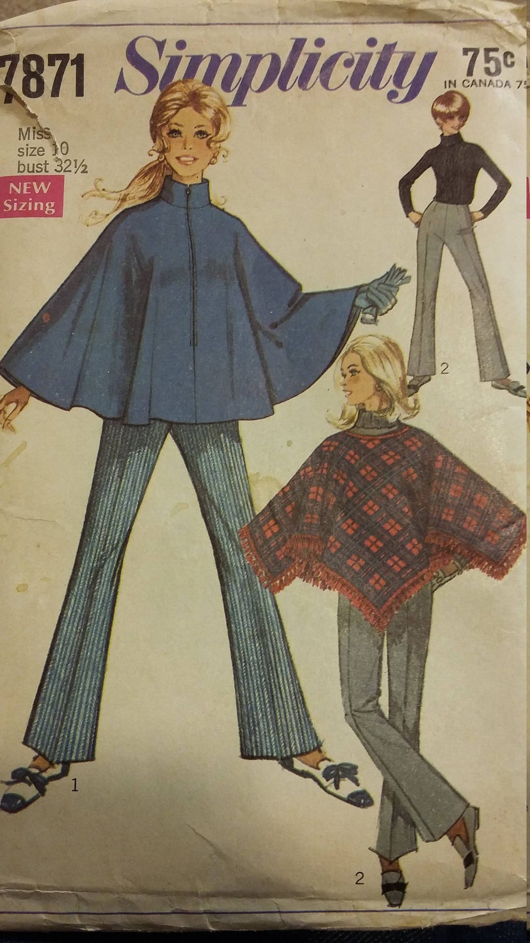 UNCUT and FF Pattern Pieces Vintage Simplicity 7871 Sewing Pattern Size ...