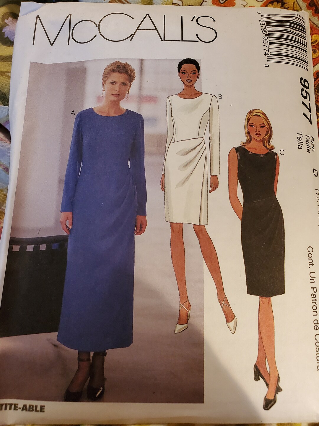 Mccalls 9577 Sewing Pattern Sizes 12-14-16 Dress in 2 Lengths UNCUT and ...