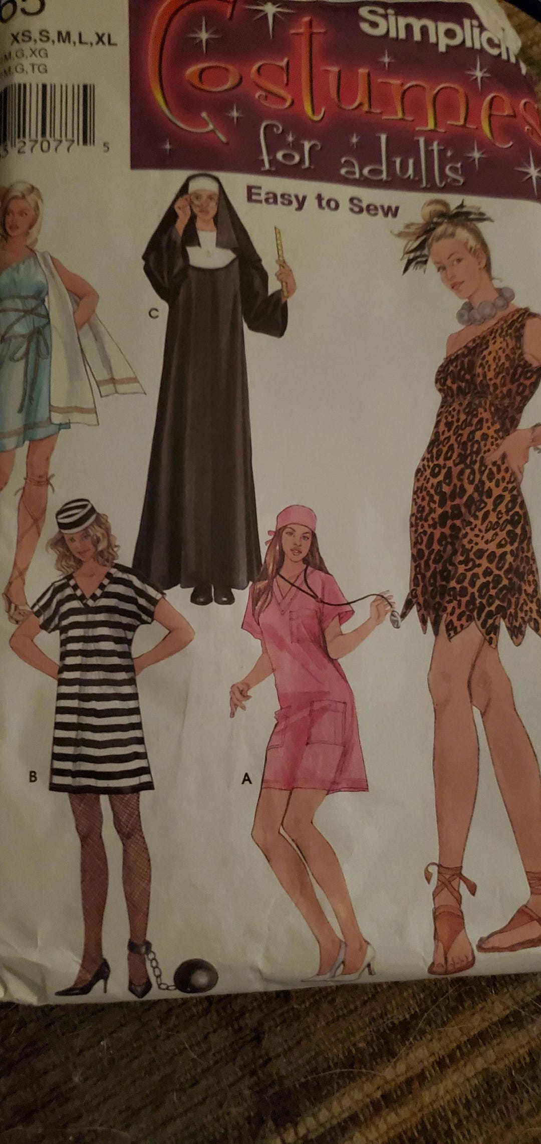 UNCUT and FF Pattern Pieces Size Extra Small Thru Extra Large ...