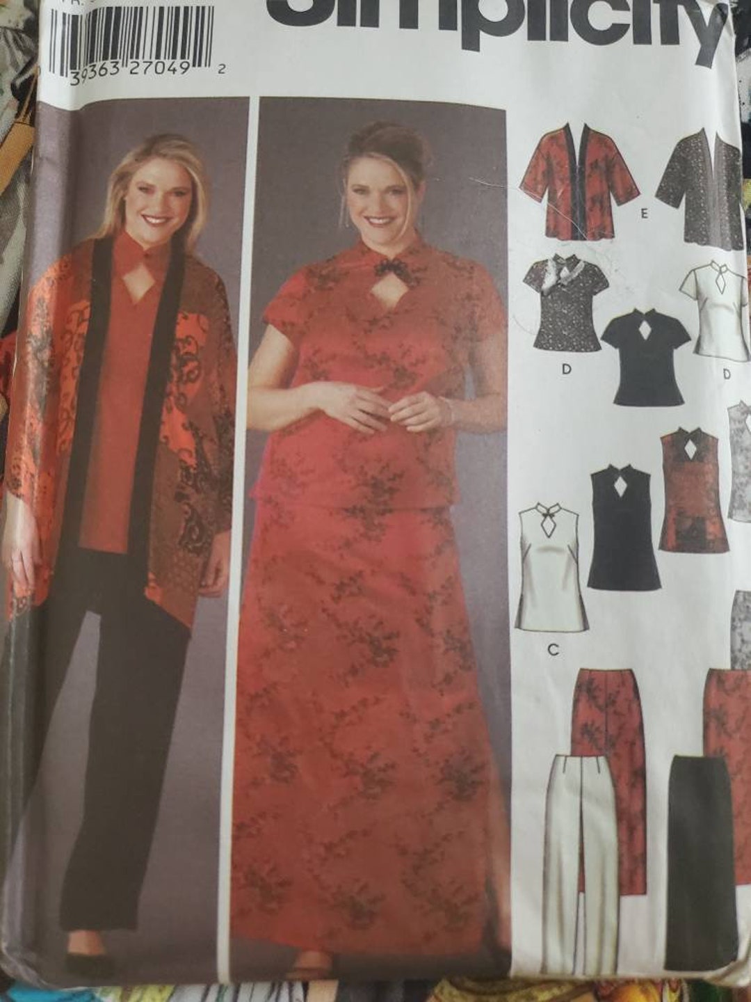 Simplicity 5360 Sewing Pattern Sizes 26-28- 30- 32 Skirt, Pants, Kimono ...