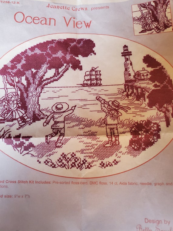 RARE Betty Spurlock Ocean View cross stitch kit Jeannette | Etsy