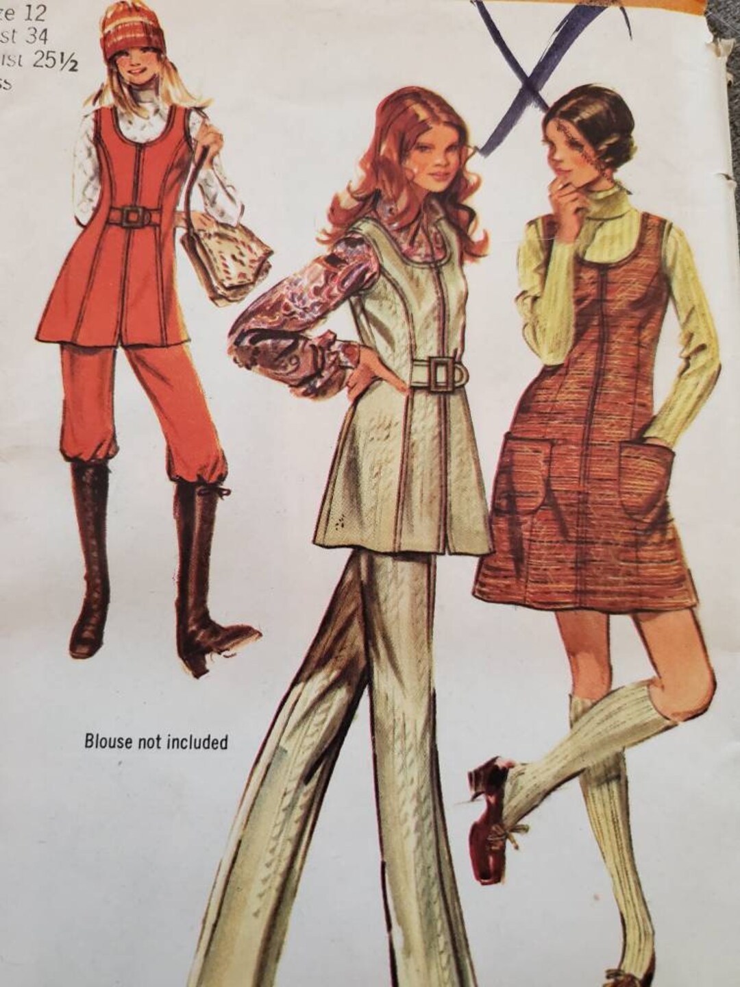 Simplicity 9582 Sewing Pattern Size 12 Mini-jumper or Tunic and Pants ...