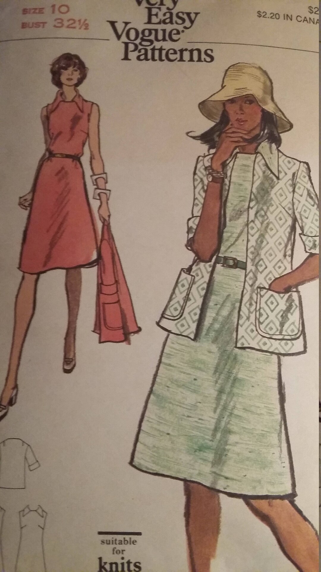 Vintage Vogue 8505 Sewing Pattern Size 10 Dress and Jacket - Etsy