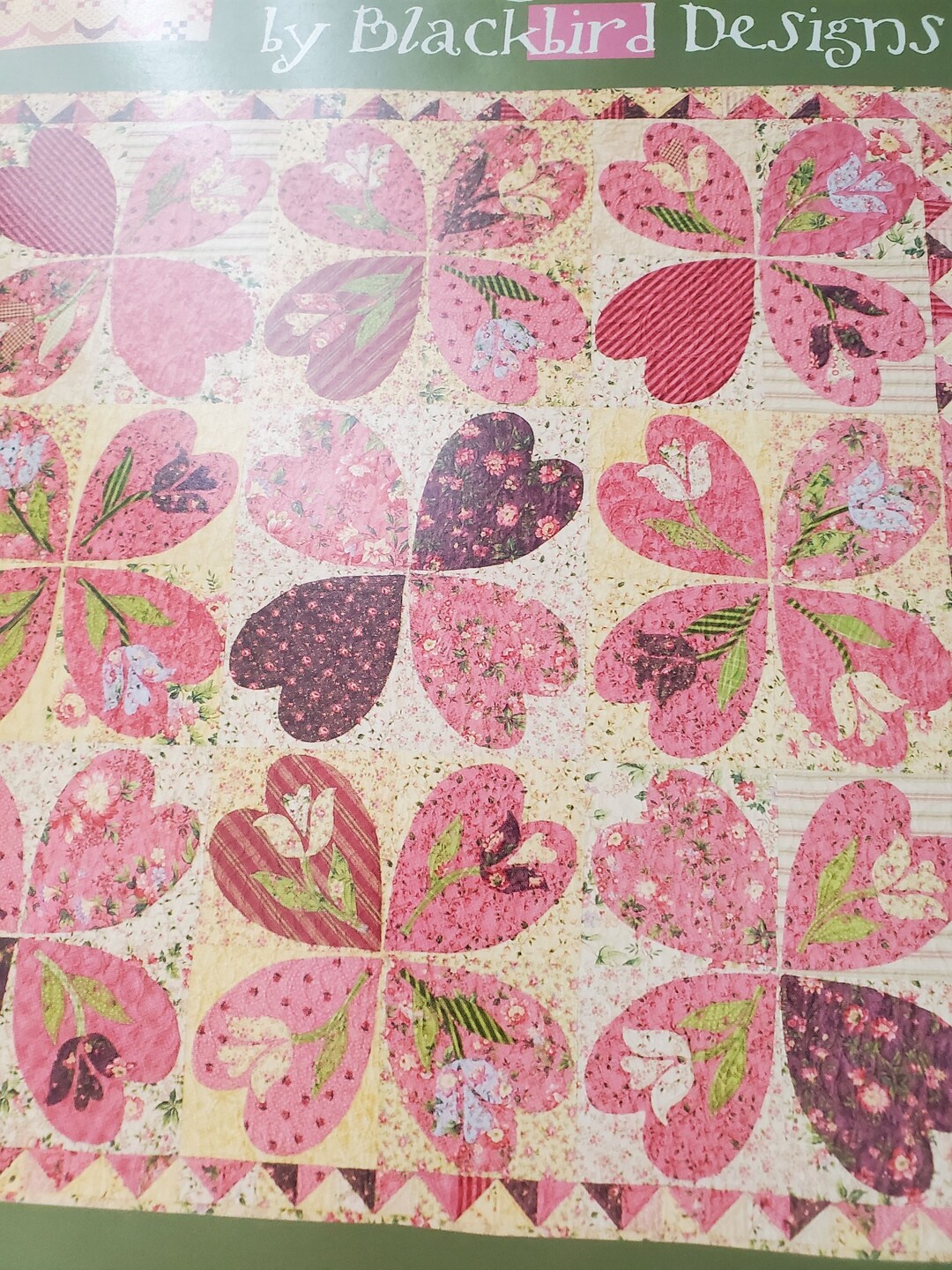 VERY RARE Vintage Quilt Applique Sweet Romance and Sweetheart Design ...