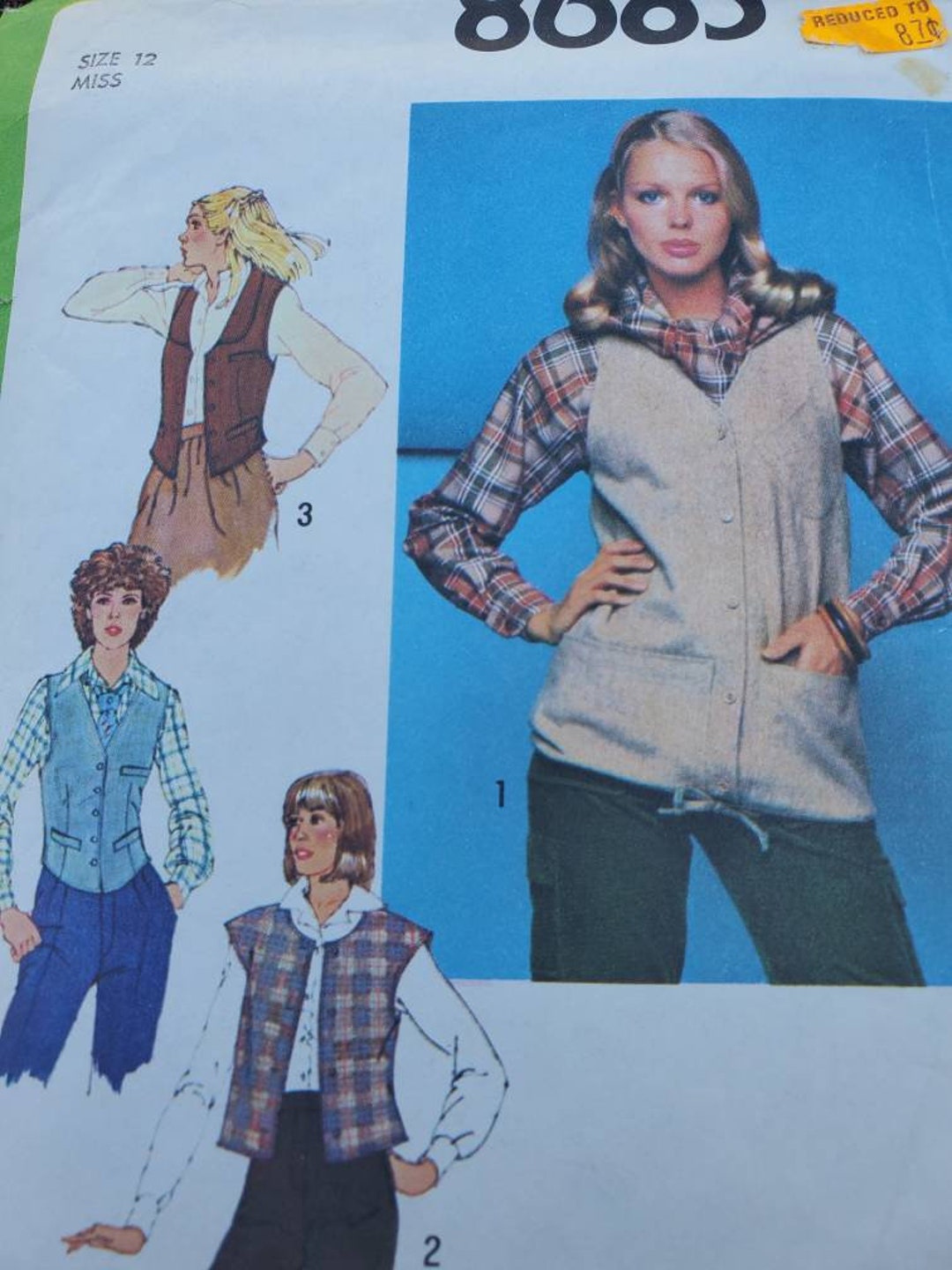 RARE Simplicity 8685 Sewing Pattern Size 12 Set of Vests UNCUT and FF ...