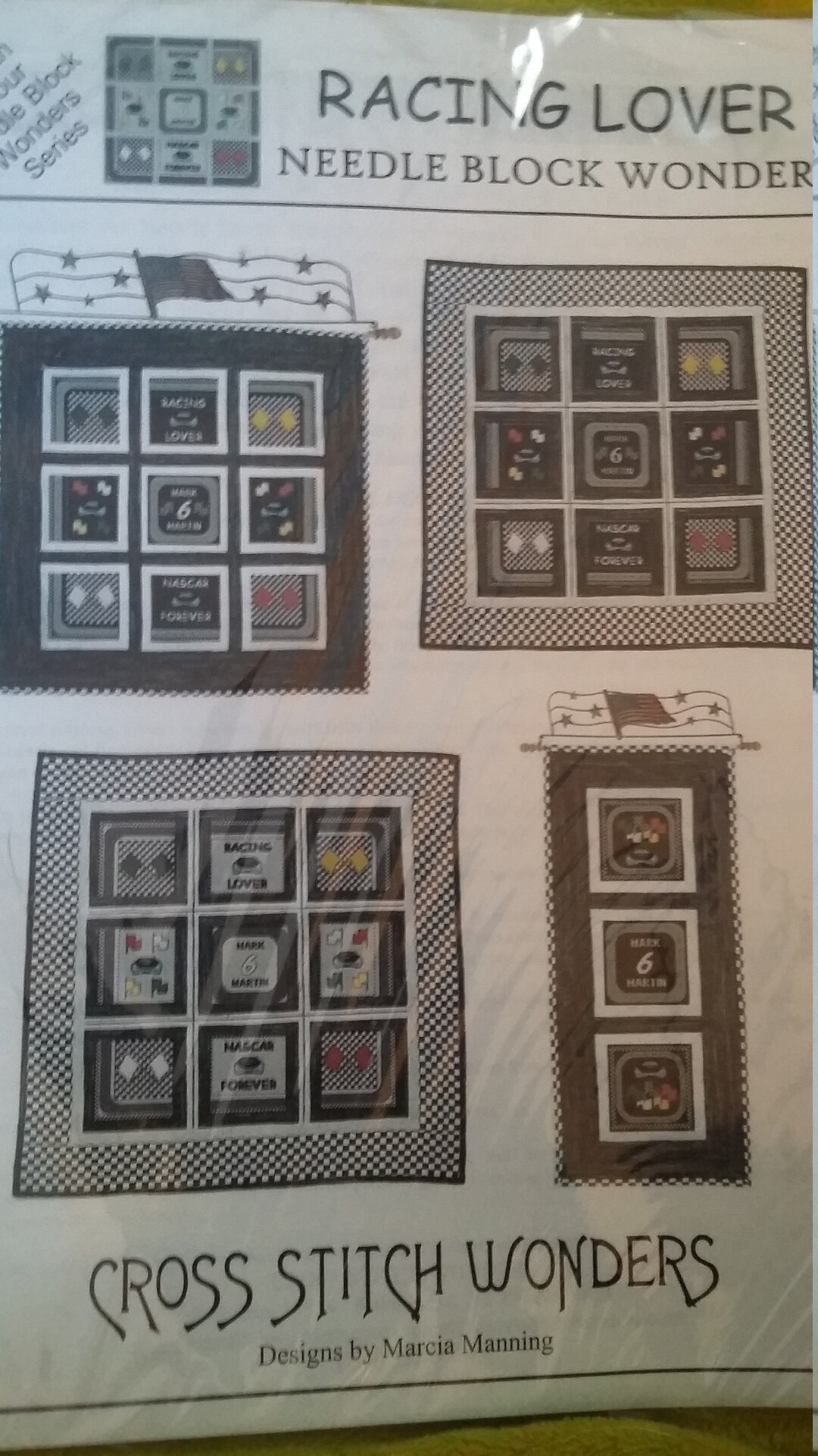 Racing Lover NASCAR Needle Block Wonders Cross Stitch Wonders Designs ...